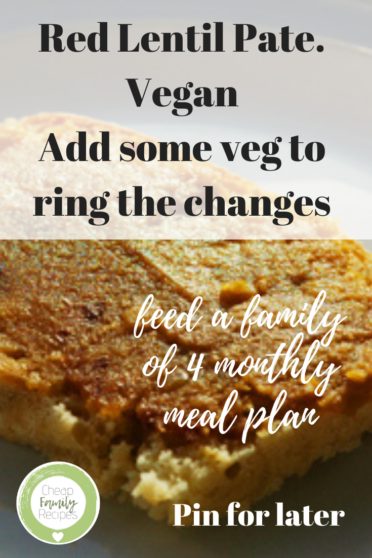 Red Lentil Pate - Cheap Family Recipes